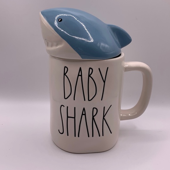 Rae Dunn | Dining | Rae Dunn Baby Shark Mug With Shark Topper | Poshmark